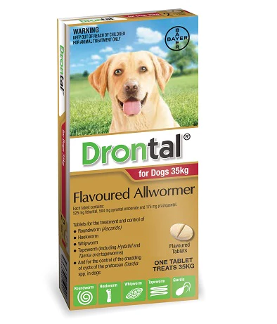 Drontal Large Dog 35kg PER TABLET – Pet PA NZ