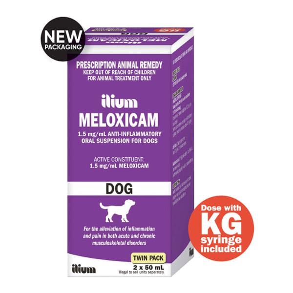 Meloxicam (Ilium brand) 1.5mg/mL Dog (100ml Bottle) Prescription Requi ...
