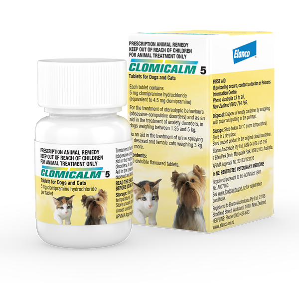 Clomicalm (Clomipramine) 5mg (30 Tablets) Prescription Required – Pet PA NZ