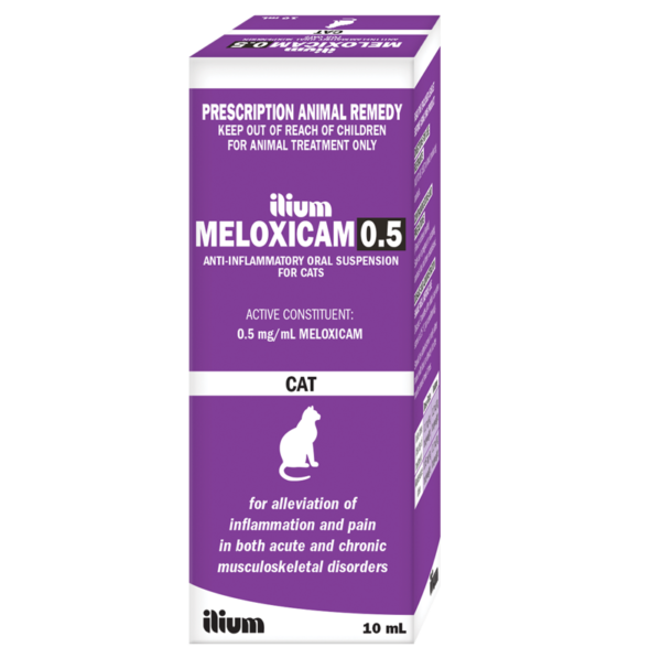 Meloxicam Ilium Cat Oral 0.5mg (10ml Bottle) Prescription Required ...